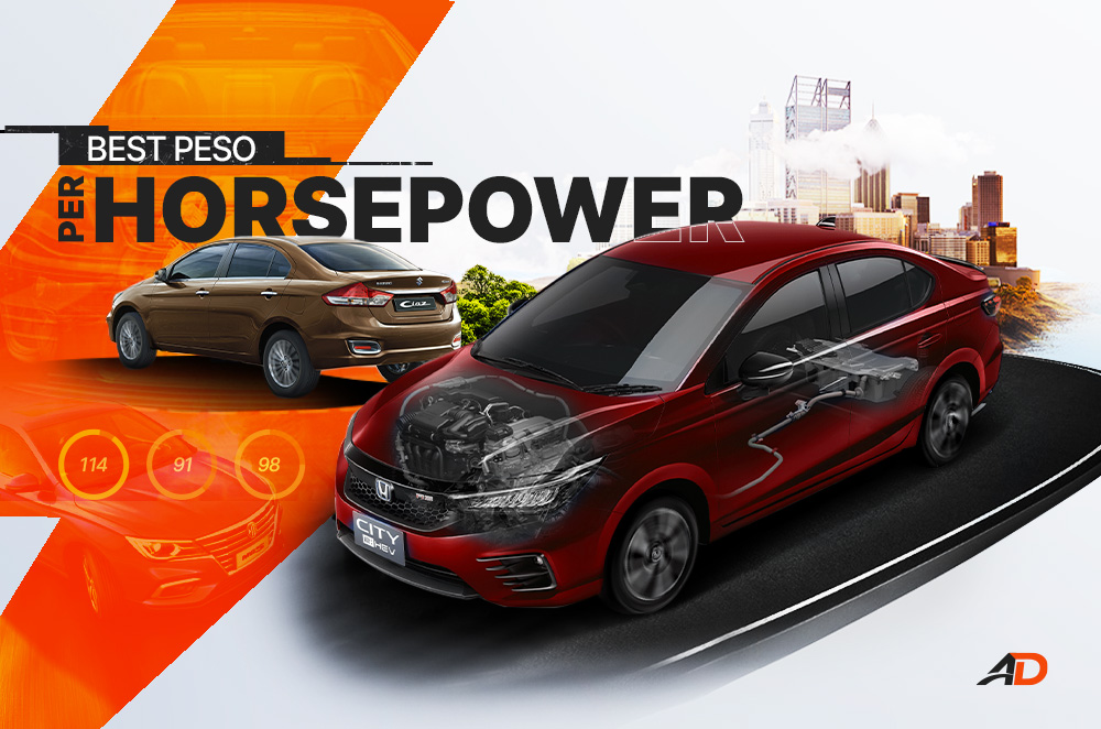 List of the best peso per horsepower subcompact sedans in the ...