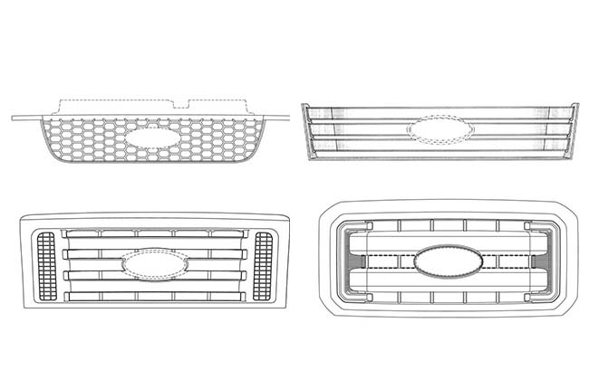 Ford patents 4 new grille designs hinting to possible new models | Autodeal