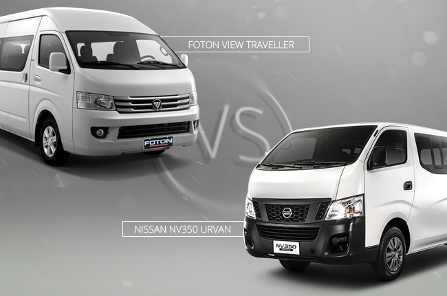 FOTON View Traveller vs Nissan NV350 Urvan Shuttle Comparison ...
