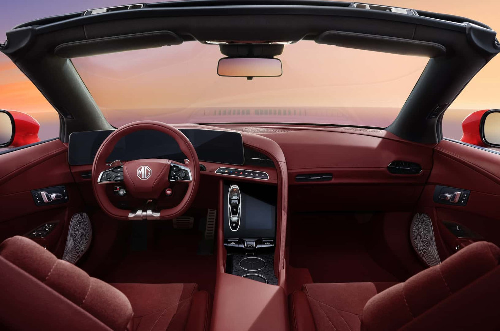 Official images reveal the production interior design of MG Cyberster ...