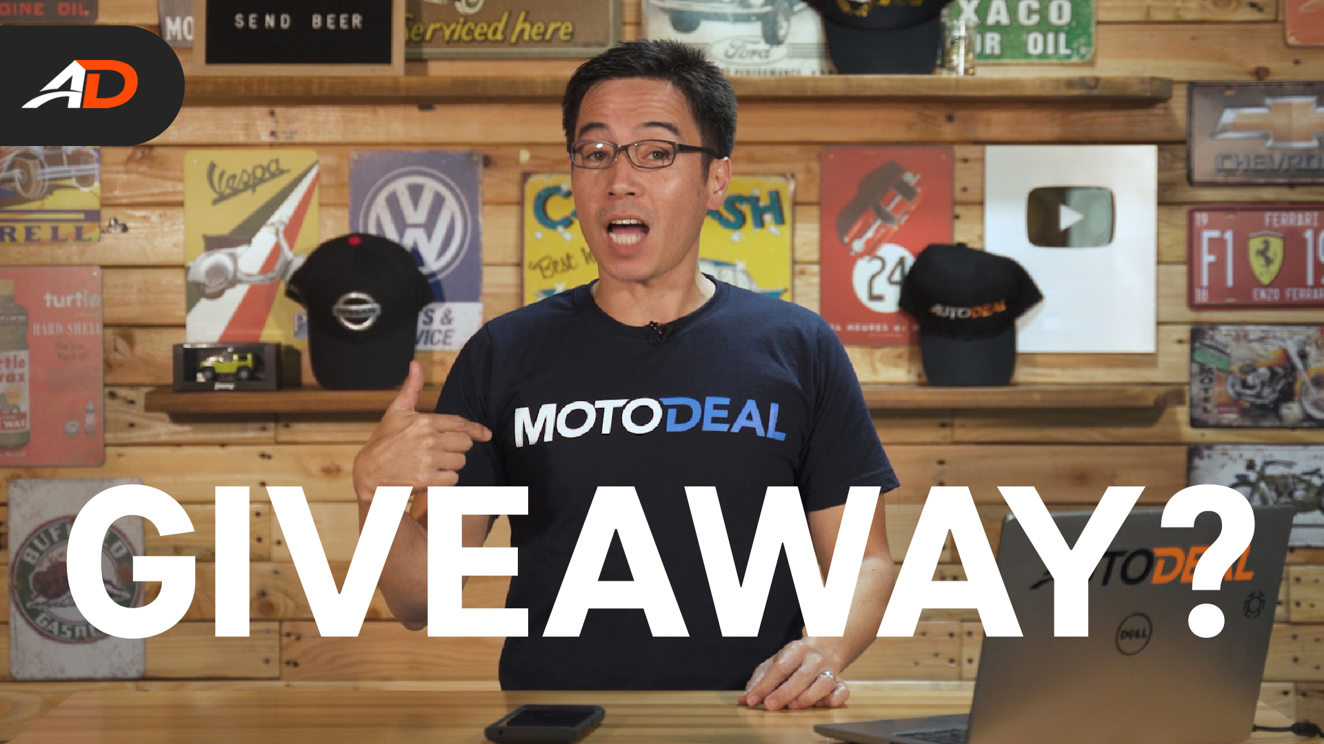 MotoDeal Launch Giveaway - Behind a Desk | Autodeal