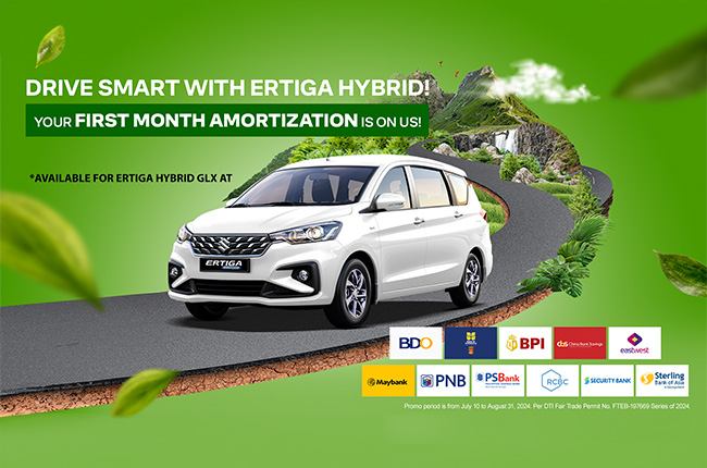 Drive home in a new Suzuki Ertiga Hybrid with one-month free amortization | Autodeal