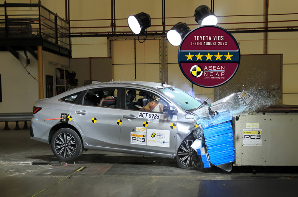 The 2024 AC100 Vios receives a stellar five-star ASEAN NCAP rating ...